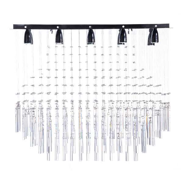 LÁMPARA CANDIL LED 1 M X 70 X 50 CM CROMO | The Home Depot México