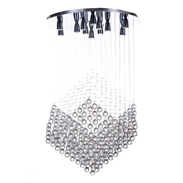 LÁMPARA CANDIL LED 1.25 M X 80 CM CROMO | The Home Depot México