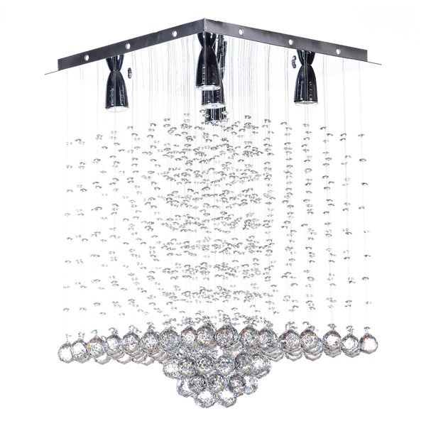 LÁMPARA CANDIL LED 70 X 50 X 50 CM CROMO | The Home Depot México