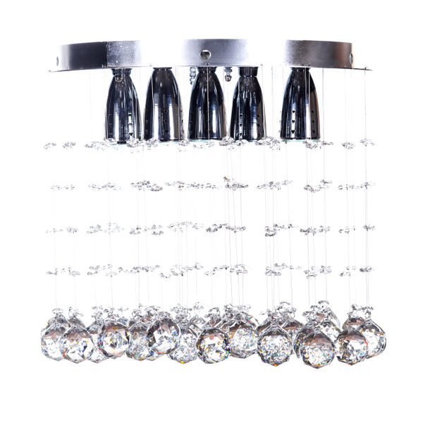 LÁMPARA CANDIL LED 30 X 40 CM CROMO | The Home Depot México