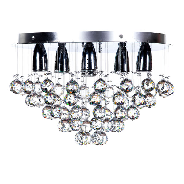 LÁMPARA CANDIL LED 30 X 50 CM CROMO | The Home Depot México