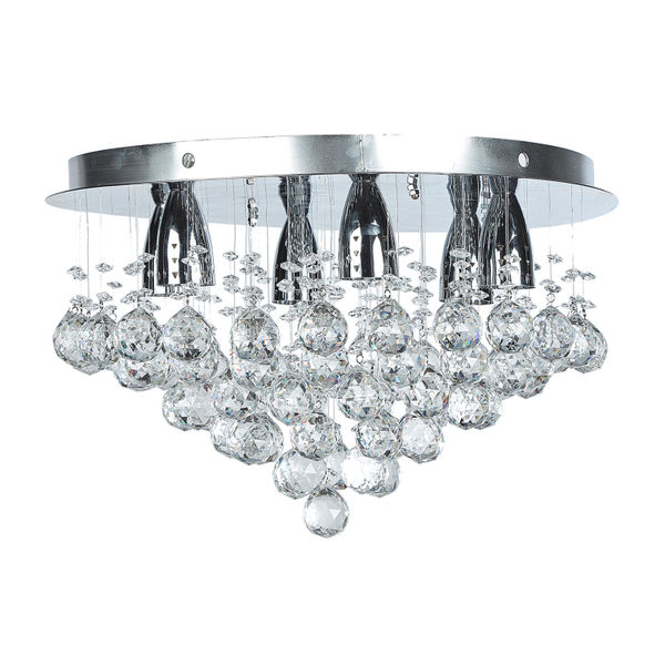 LÁMPARA CANDIL LED 30 X 50 CM CROMO | The Home Depot México