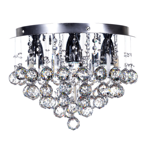 LÁMPARA CANDIL LED 30 X 40 CM CROMO | The Home Depot México