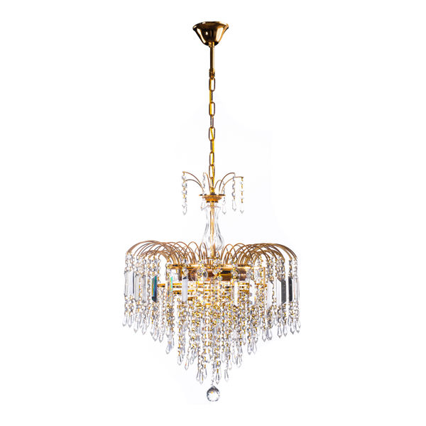 LÁMPARA CANDIL LED 63 X 50 CM DORADO | The Home Depot México