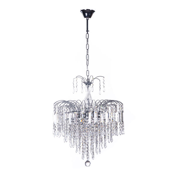 LÁMPARA CANDIL LED 75 X 60 CM CROMO | The Home Depot México