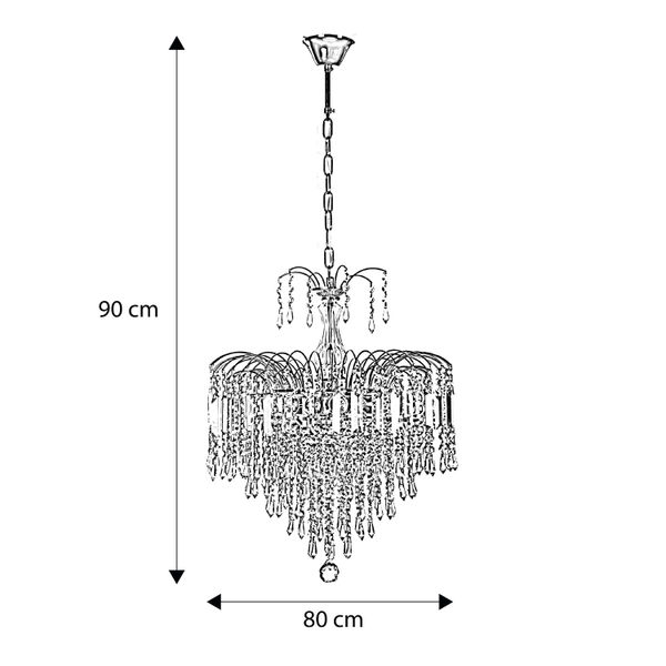 LÁMPARA CANDIL LED 90 X 80 CM DORADO | The Home Depot México