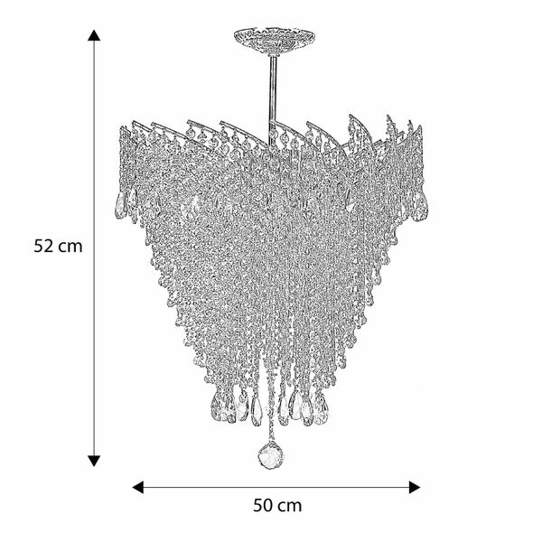 LÁMPARA CANDIL LED 52 X 50 CM DORADO | The Home Depot México