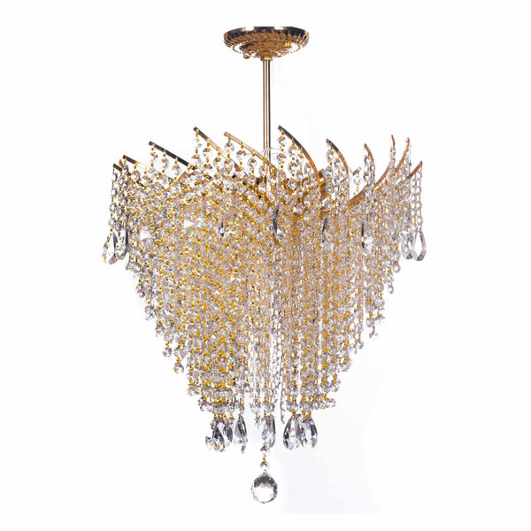 LÁMPARA CANDIL LED 52 X 50 CM DORADO | The Home Depot México