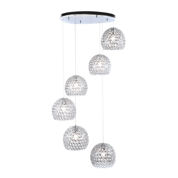 LÁMPARA COLGANTE LED 1.60 M X 50 CM CROMO | The Home Depot México