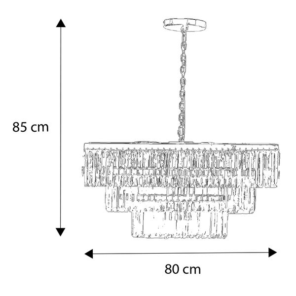 LÁMPARA CANDIL LED 85 X 80 X 30 CM CAFÉ | The Home Depot México