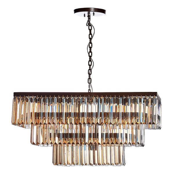 LÁMPARA CANDIL LED 85 X 80 X 30 CM CAFÉ | The Home Depot México