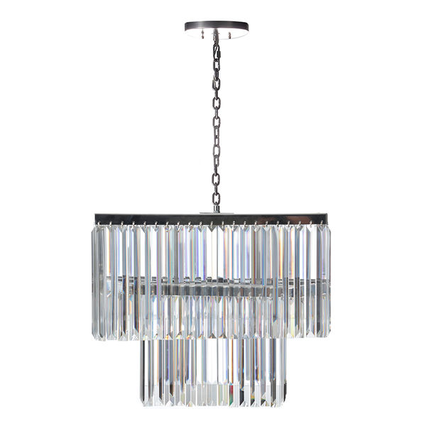 LÁMPARA CANDIL LED 85 X 50 X 50 CM CROMO | The Home Depot México