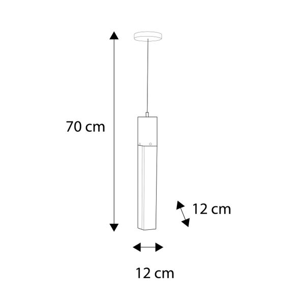 LÁMPARA CANDIL LED 70 X 12 CM NEGRO | The Home Depot México