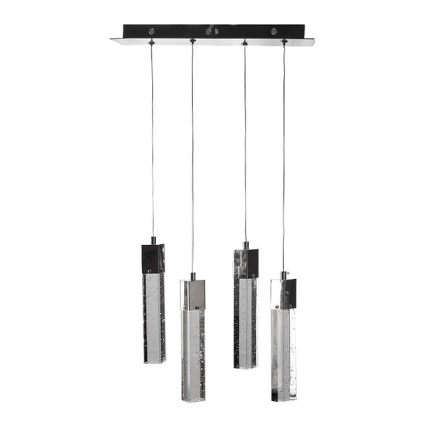 LÁMPARA CANDIL LED 80 X 60 X 12 CM CROMO | The Home Depot México