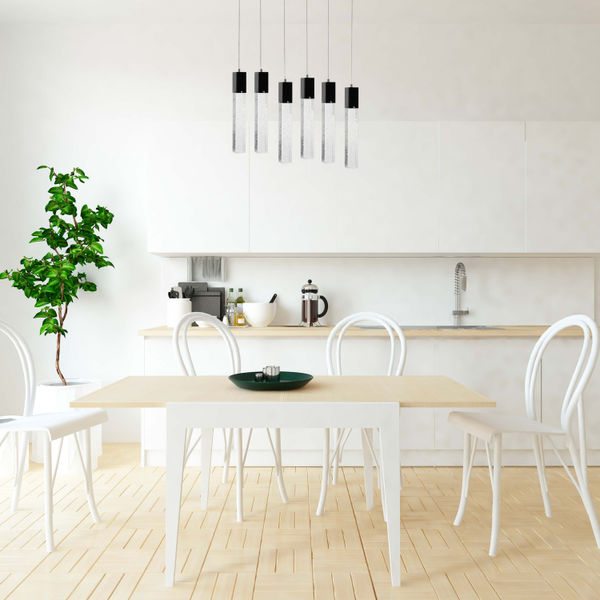 LÁMPARA CANDIL LED 80 X 80 X 30 CM NEGRO | The Home Depot México