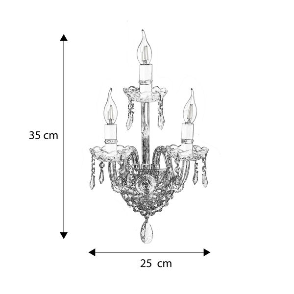 LÁMPARA ARBOTANTE LED 35 X 25 CM CROMO | The Home Depot México