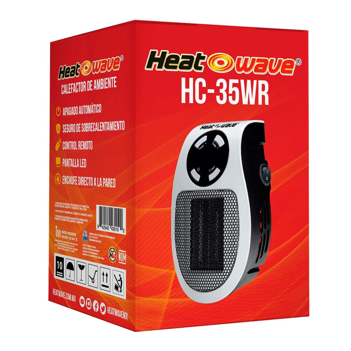 HEATWAVE MINI CALEFACTOR ELÉCTRICO DE CERÁMICA HC35WR | The Home Depot México - Ventas a ...