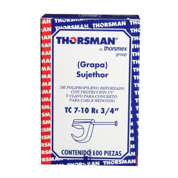 GRAPA THORSMAN IDEAL PARA SUJETAR CABLES MODELO 7/10 RC NEGRA CLAVO 3/4 ...