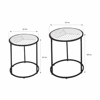 SET DE 2 MESAS LATERALES NAPOLI | The Home Depot México