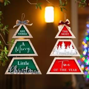 COLGANTE PINO NAVIDEÑO TRIANGULAR SECCIONADO 54 CM DISPONIBLE EN 2 ...