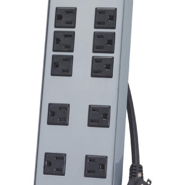 BARRA MULTICONTACTO CON SUPRESOR DE PICOS 10 CONTACTOS | The Home Depot ...