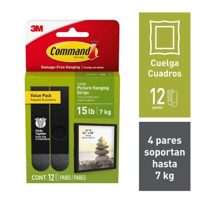 COMMAND TIRAS PARA COLGAR CUADROS, GRANDES, NEGRAS, 12 PARES | The Home Depot México