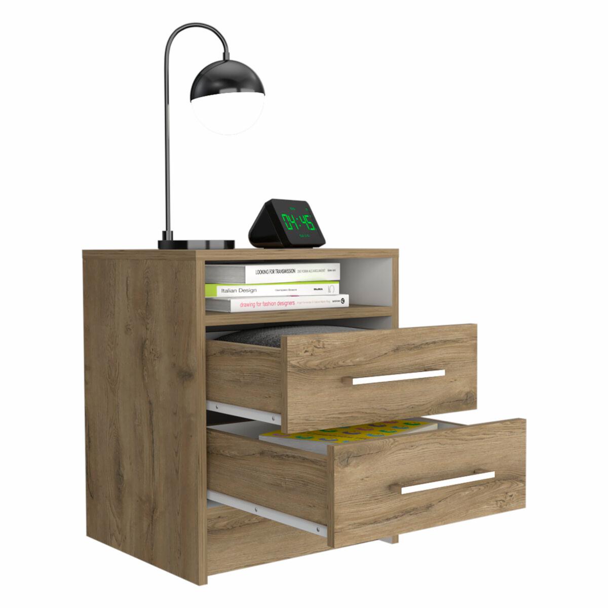 MESA DE NOCHE ETER MACADAMIA/BLANCO | The Home Depot México - Ventas a ...