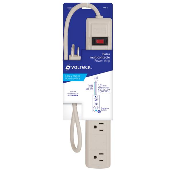 MULTICONTACTO 16 AWG USO RUDO CON 6 ENTRADAS | The Home Depot México ...