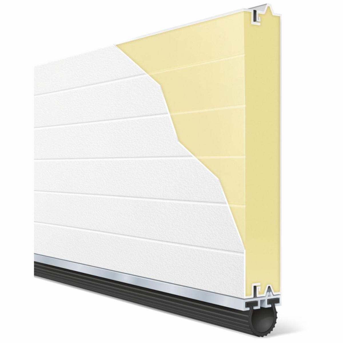 PUERTA GARAGE MODERNA A RAYAS BLANCO 5.49 X 2.36 M | The Home Depot ...