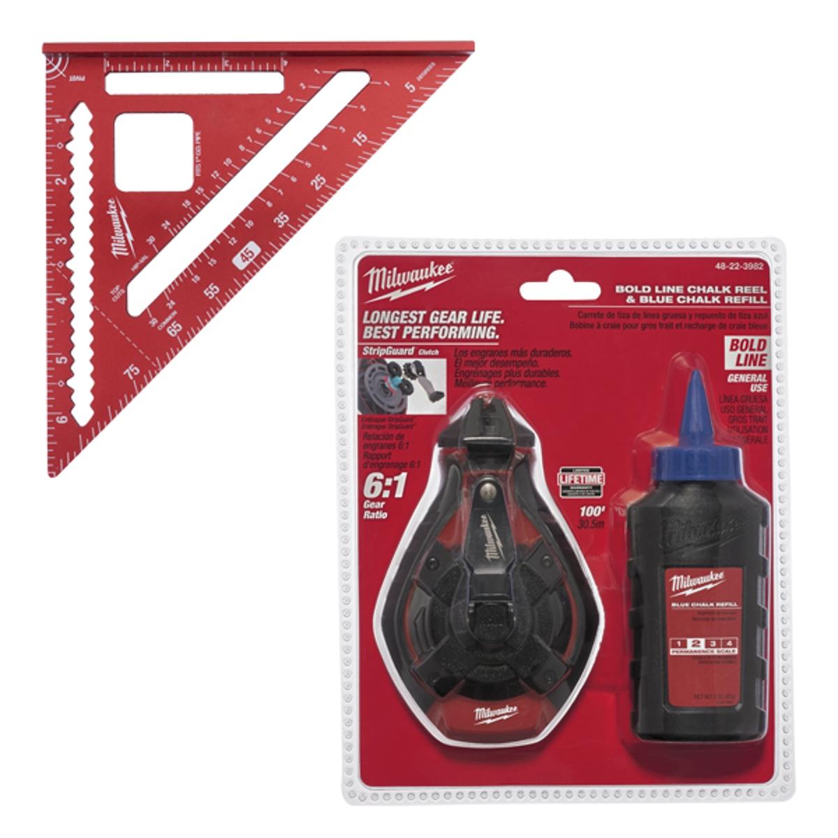 2PK TIRALINEAS LINEA GRUESA TIRA AZUL + ESCUADRA ALUMINIO 7 PULG | The ...