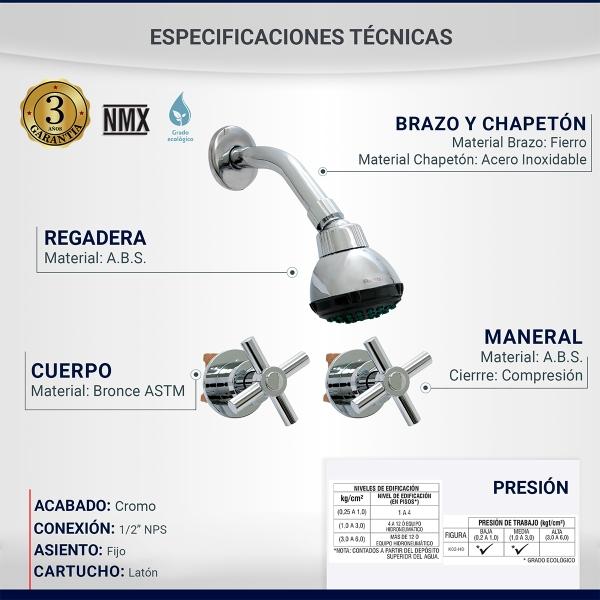 KIT DE REGADERA CON MEZCLADORA DUOMANDO DE EMPOTRAR | The Home Depot México