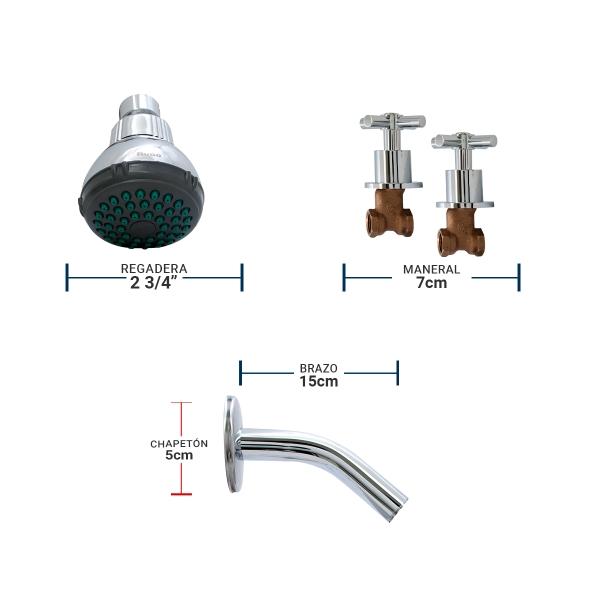 KIT DE REGADERA CON MEZCLADORA DUOMANDO DE EMPOTRAR | The Home Depot México