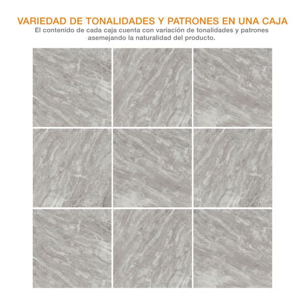 PISO SERRANO 55X55 GRIS 1.49 M2 | The Home Depot México