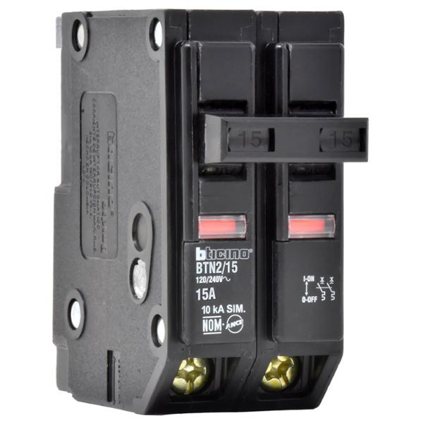 INTERRUPTOR TERMOMAGNÉTICO 2X15A 120/240 V 10KA MONTAJE ENCHUFABLE ...