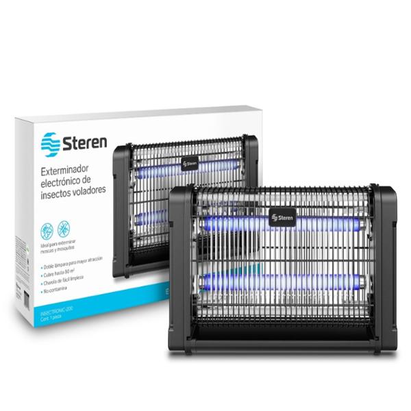 EXTERMINADOR ELECTRÓNICO DE INSECTOS VOLADORES CON DOBLE LÁMPARA | The ...