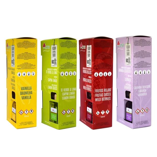 PACK 4 MIKADO 50 ML FRUTOS ROJOS, LAVANDA SILVESTRE, TE VERDE Y LIMA ...