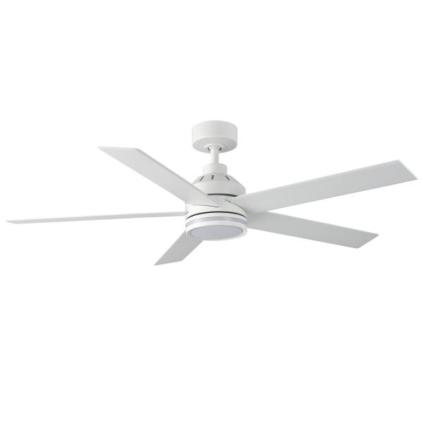 VENTILADOR DE TECHO ASHBURROW 52\" MODERNO CON LED INTEGRADO BLANCO ...