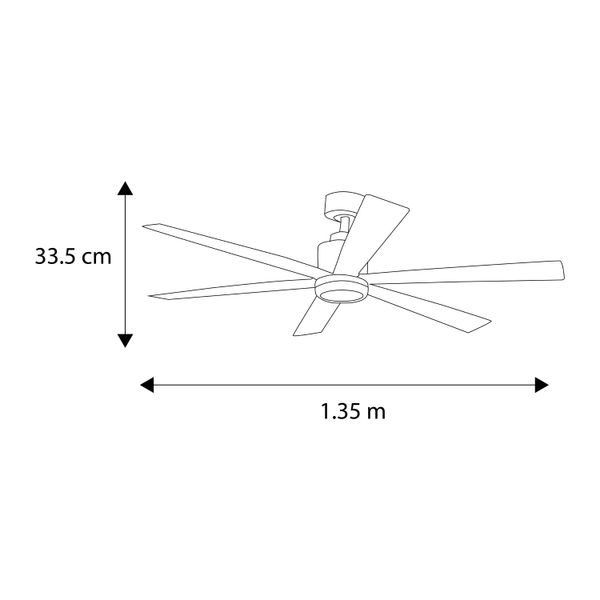 VENTILADOR DE TECHO ASHBURROW 52\" MODERNO CON LED INTEGRADO BLANCO ...