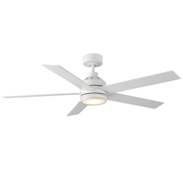 VENTILADOR DE TECHO ASHBURROW 52\" MODERNO CON LED INTEGRADO BLANCO ...