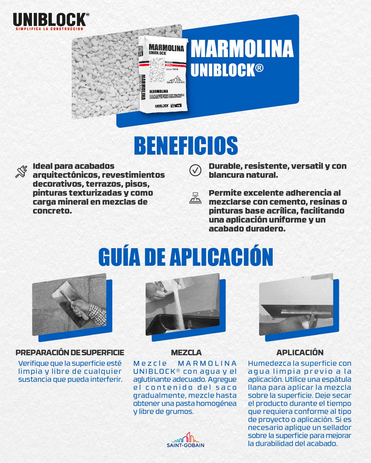 MARMOLINA UNIBLOCK 10 KG | The Home Depot México