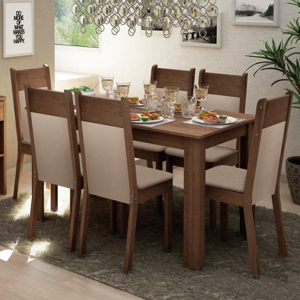 MESA 6 SILLAS RUSTIC/CREMA MADESA | The Home Depot México