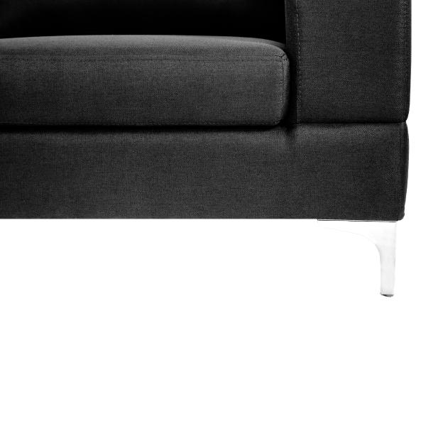 SOFÁ EN ESCUADRA LADO IZQUIERDO COLOR NEGRO | The Home Depot México