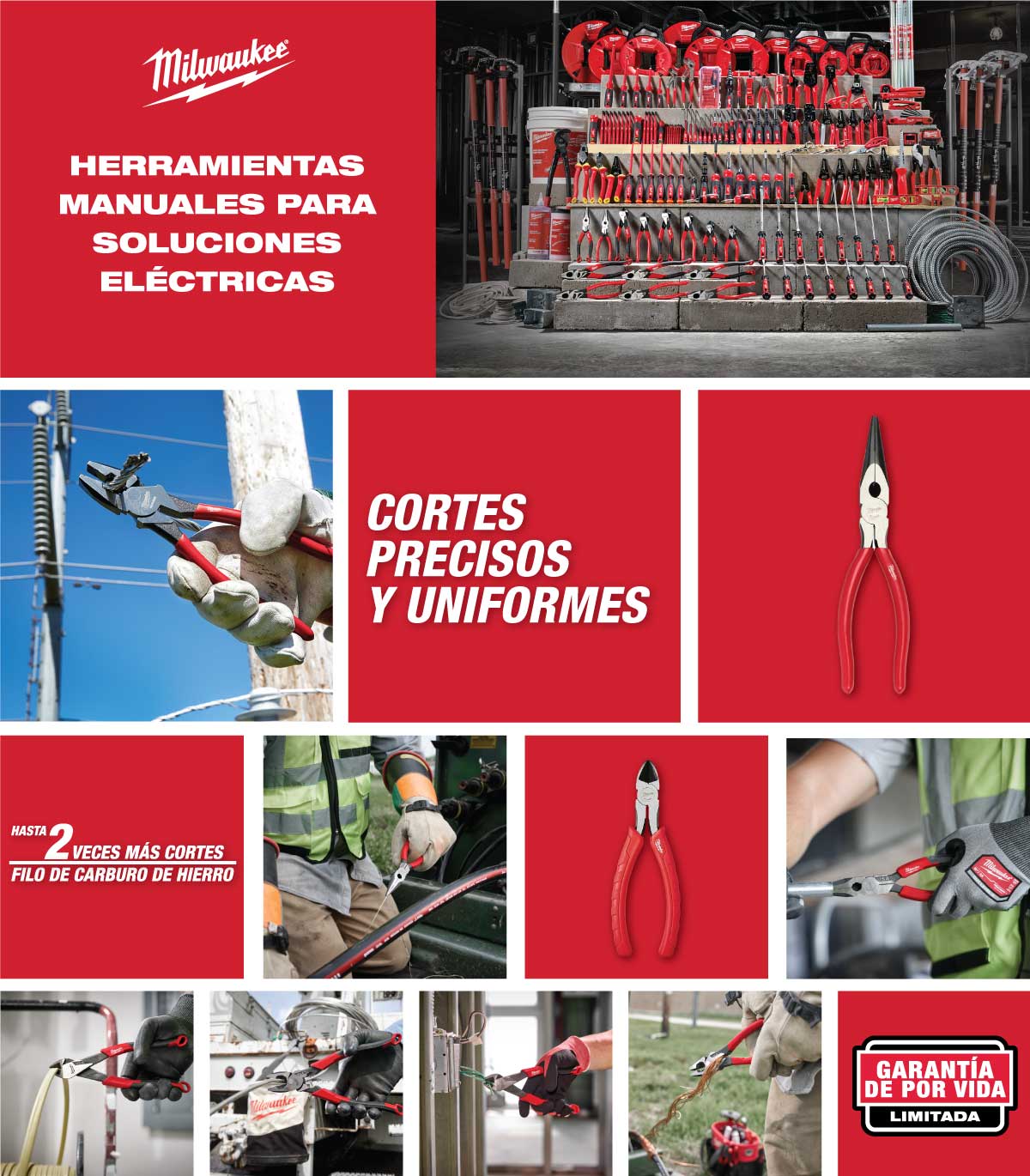 MILWAUKEE PINZAS DE LINIERO DE ALTO APRIETE | The Home Depot México