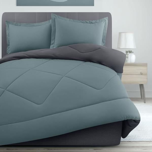 SET DE EDREDÓN CON FUNDA DECORATIVA OKAI INDIVIDUAL A DOBLE VISTA 2 ...