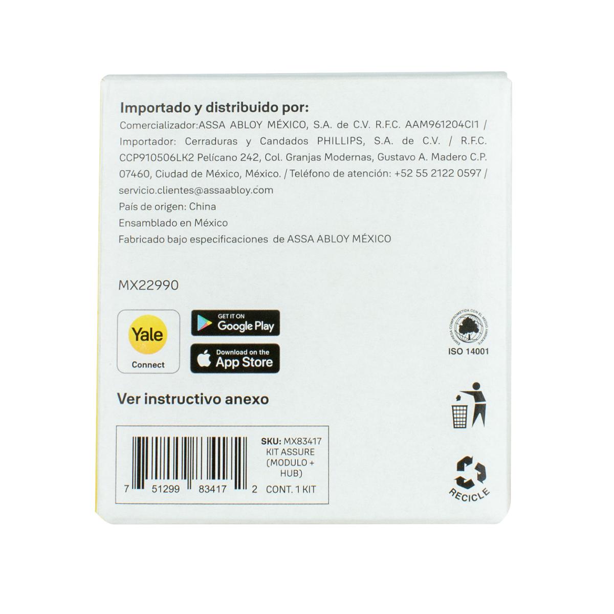 KIT ASSURE MÓDULO + HUB YALE PLÁSTICO BLANCO | The Home Depot México ...