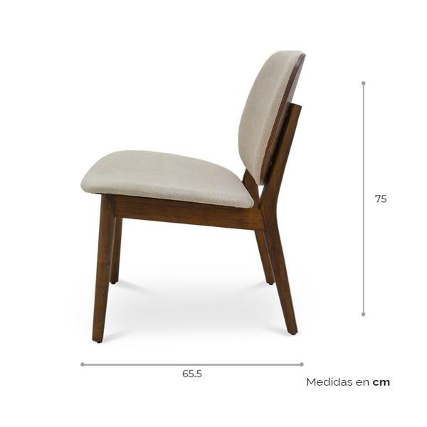 SILLÓN TELA BEIGE NOGAL CUARENTA Y NUEVE | The Home Depot México ...