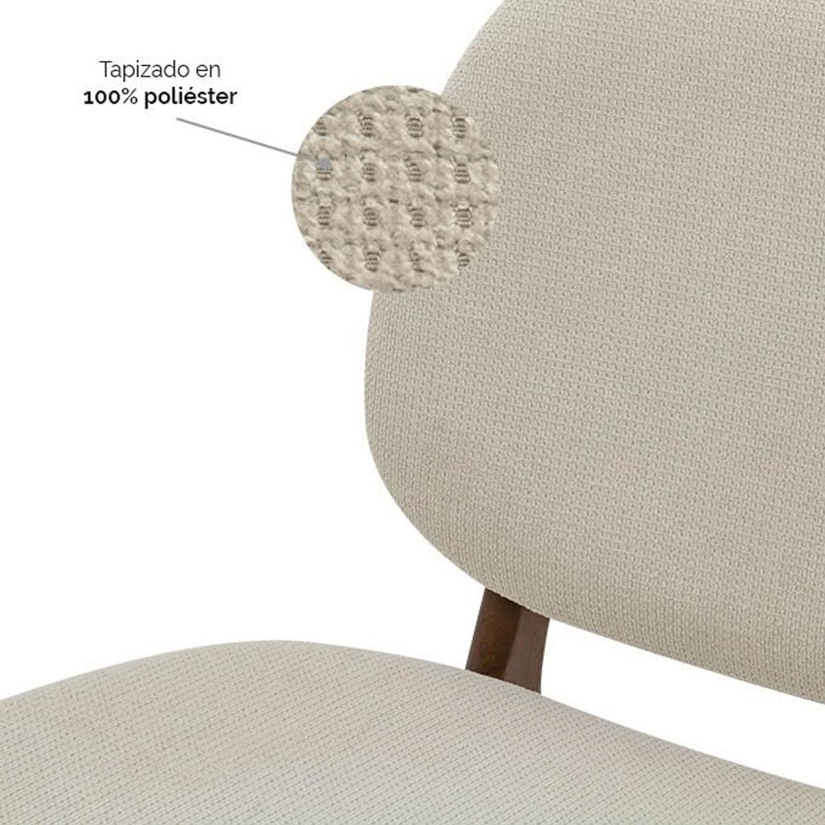 SILLÓN TELA BEIGE NOGAL CUARENTA Y NUEVE | The Home Depot México ...