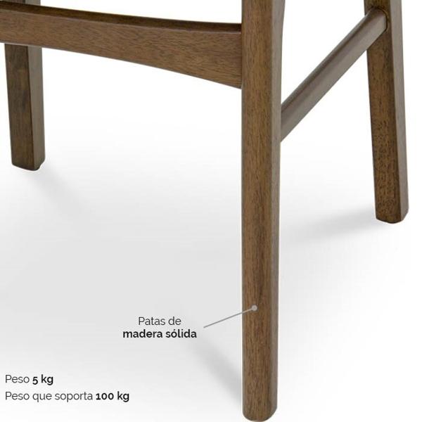 SILLA TELA AZUL OSCURO NOGAL NUN | The Home Depot México