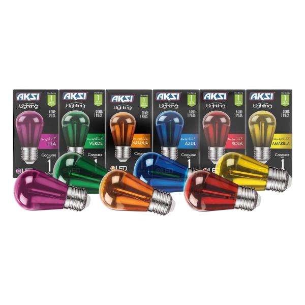 PAQUETE DE 6 FOCOS LED S14 1W COLORES | The Home Depot México