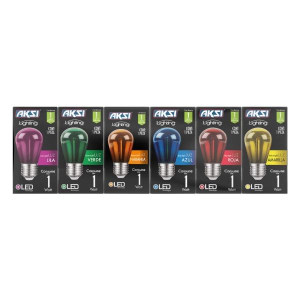 PAQUETE DE 6 FOCOS LED S14 1W COLORES | The Home Depot México
